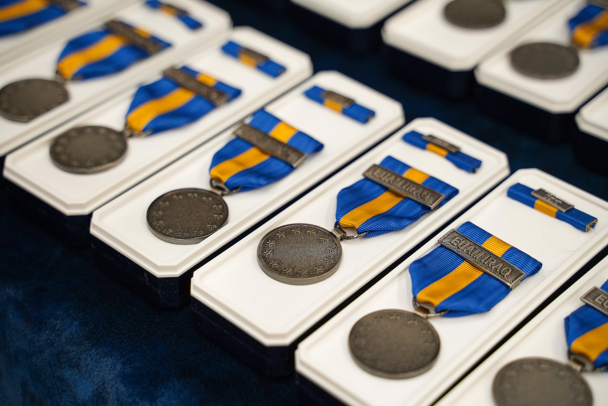 Medal parade – a moment to reflect on the Mission members’ service ...